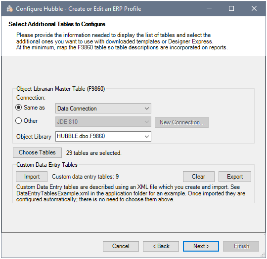 Set Up Budget Connection and Profile – Hubble