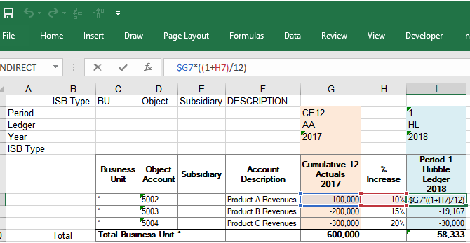 Modeling with Microsoft Excel – Hubble