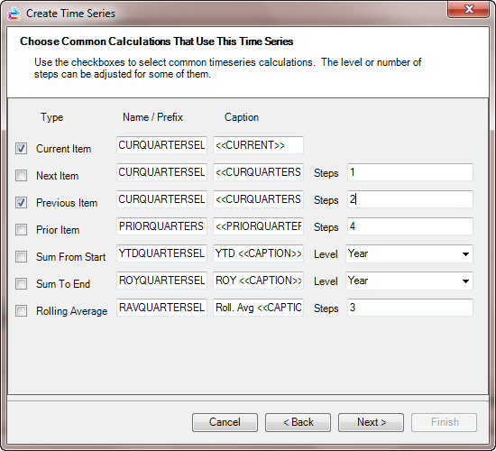 Configure Time Series – Hubble
